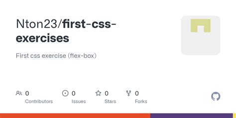 Github Nton First Css Exercises First Css Exercise Flex Box