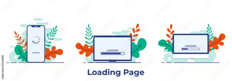 Loading Bar On The Screen Of Desktop Computer Laptop Smartphone System Software Update