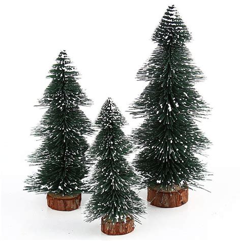 Zdwqfa Mini Christmas Village Bottle Brush Trees For Room Tabletop Dark