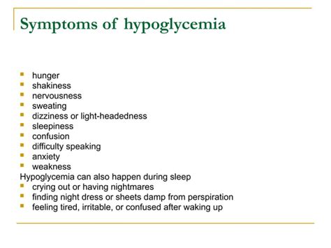 Hypoglycaemia Lecture Slides Presentation Examination Ppt