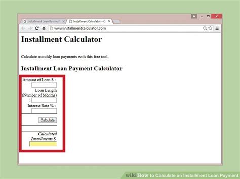 Ways To Calculate An Installment Loan Payment WikiHow