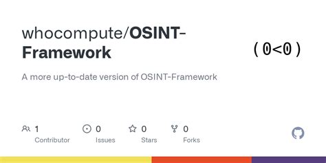Github Whocompute Osint Framework A More Up To Date Version Of Osint Framework