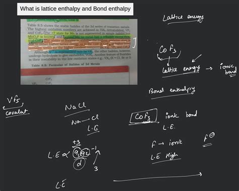 What Is Lattice Enthalpy And Bond Enthalpy Filo