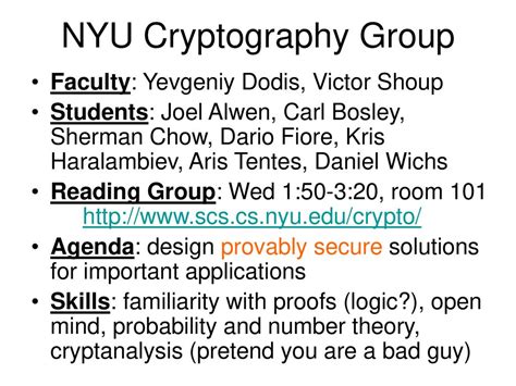 Nyu Cryptography Group Ppt Download