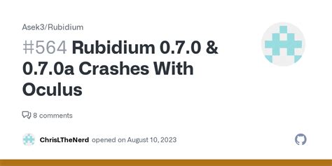 Rubidium A Crashes With Oculus Issue Asek Rubidium GitHub