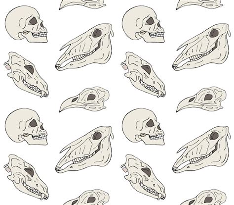 Premium Vector Seamless Pattern Of Skulls