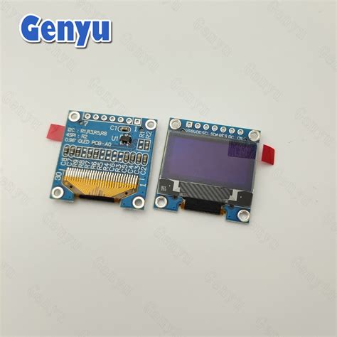 7 Pins Spi Interface 096 Inch 12864 Oled Module With Board Genyu