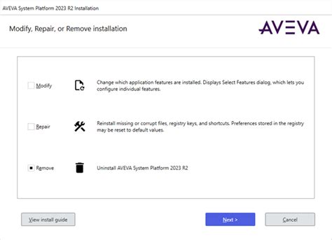 Issue When Uninstall Asp From Windows Aveva™︎ System Platform And Omi