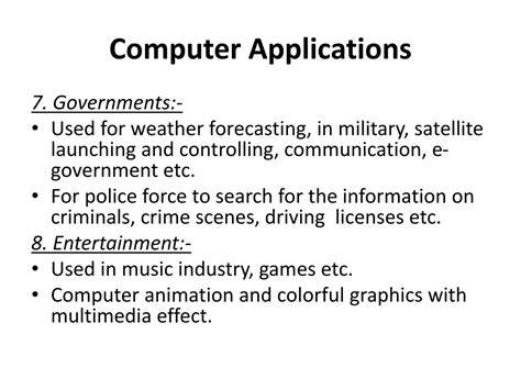 Ppt Basics Of Computers Classification Applications Advantages And Limitations Powerpoint