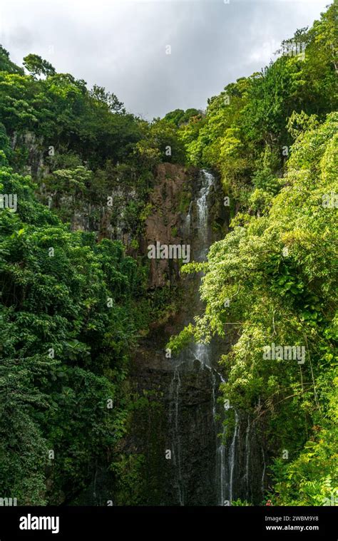 The Majestic Wailua Falls In Maui Hawaii A Serene Tropical Paradise Perfect For Nature Lovers
