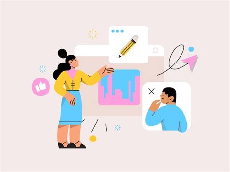 Premium Vector A Woman Is Giving A Speech With The Word Graph On It