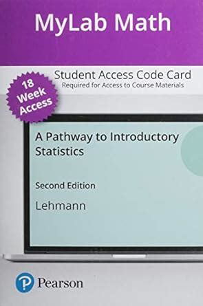 Buy Mylab Math With Pearson Etext Access Card For A Pathway To Introductory Statistics