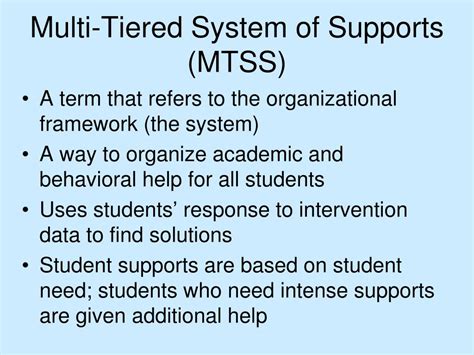 PPT Multi Tiered System Of Supports MTSS For Families And Community Members PowerPoint