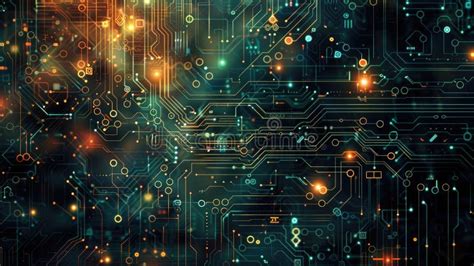 Abstract Picture Of Chip On Complex Circuit With Digital Technology