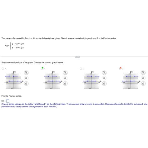 Solved The values of a period π function f t in one full Chegg com