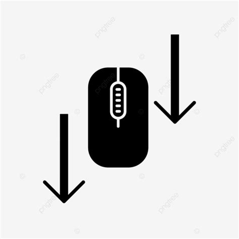 Glyph Clipart Png Images Scroll Down Mouse Black Glyph Icon Device Negative Control Png