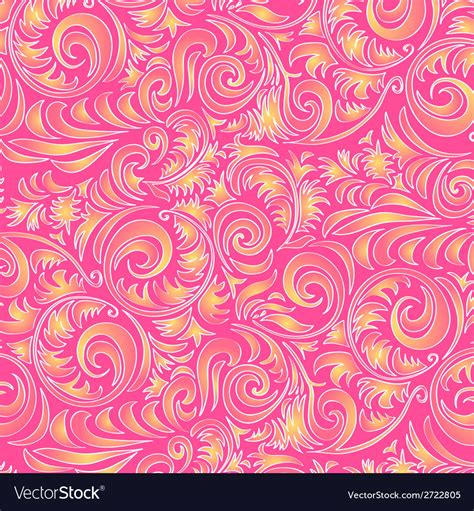 Art Retro Design Flowers Vintage Pattern Abstract Vector Image