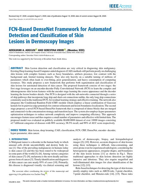 Fcn Based Densenet Framework For Automated Detection And Classification