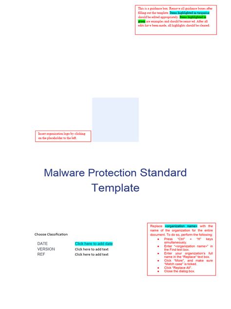 Standard Malware Protection Template En Pdf Malware Computer Virus