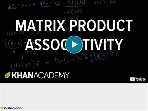 Khan Academy Transformations And Matrix Multiplication Instructional Video For 9th 10th Grade