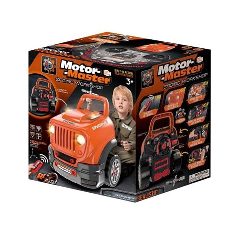 Set Mecanic Pentru Copii Model Jeep 61 Piese Functie Sonora Si De Lumina 3 Ani Portocaliu