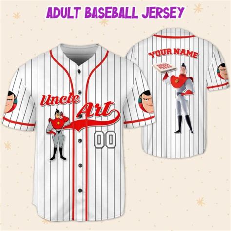 Personalize Uncle Art Robinson White Meet The Robinsons Baseball Jersey Wondermento