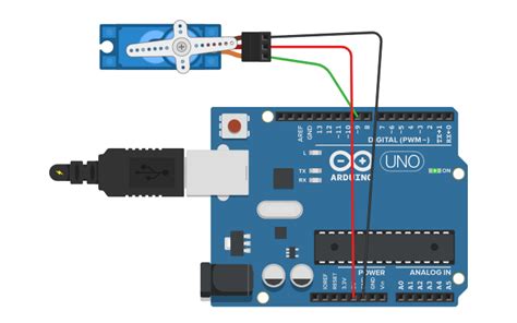 Circuit Design Control De Servo Tinkercad