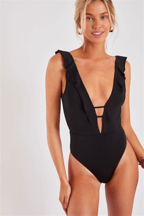 Sexy Black One Piece Swimsuits