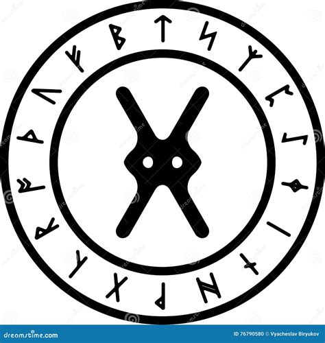 Ancient Rune Alphabet With Names Of Runes And Transliteration To Latin Vector Illustration