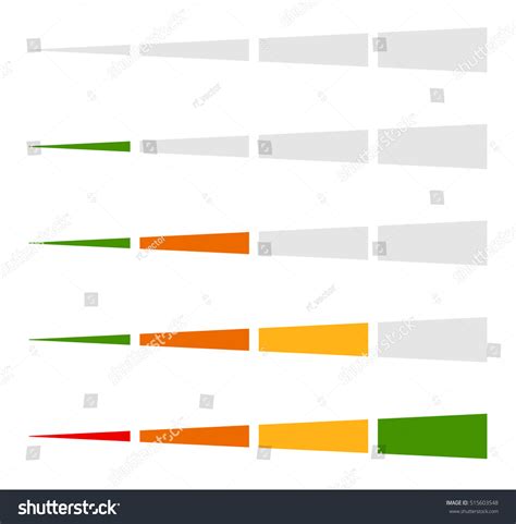 level indicator progress bar element in set stock vector illustration
