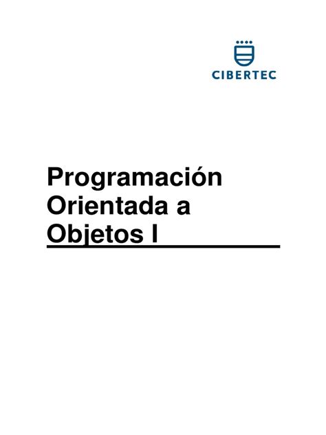Manual Programación Orientada A Objetos I 1892 Pdf Net Framework