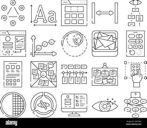 ux ui design app website icons set vector stock vector image and art alamy