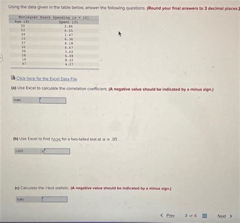 Solved Using The Data Given In The Table Below Answer The