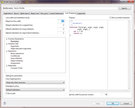 How To Custom Eclipses Formatter About Jquery Code Stack Overflow