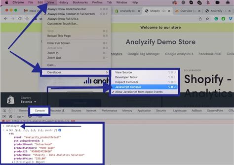 Set Up Product Data Layer On Shopify Analyzify Docs