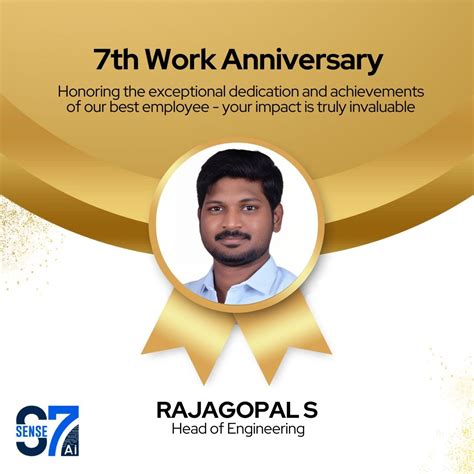 Sense7ai On Linkedin Workanniversary Employeeappreciation Sense7ai