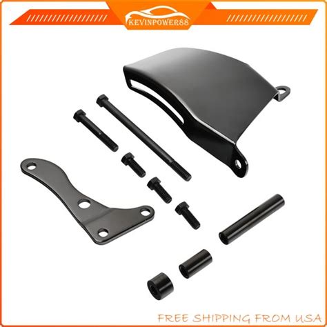 Black Alternator Bracket For 1969 1986 Long Water Pump Sbc Small Block