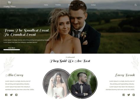 Wedding Event Management Elegant Wordpress Theme For Wedding Services