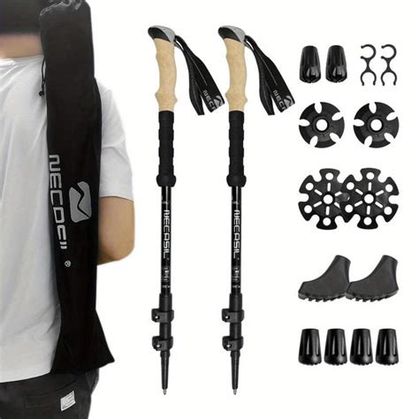 2 Pieces Trekking Poles Lightweight Collapsible Trekking Poles For