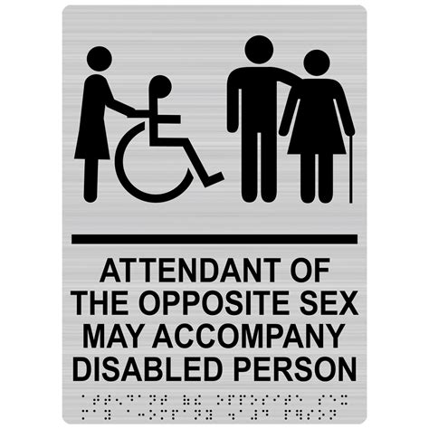 Portrait ADA Attendant Of The Opposite Sign RRE BLKonBRSLVR