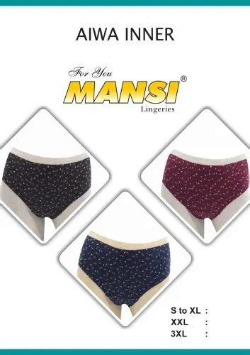 Mansi Printed Ladies Aiwa Inner Hosiery Cotton Panty Mid Size Small