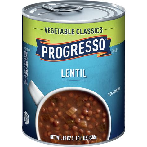 Progresso Vegetable Classics Lentil Soup 19 Oz Can