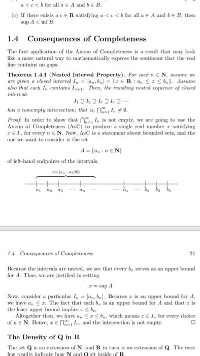 Solved The Nested Interval Property States That A Nested