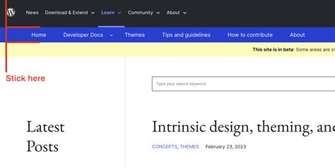Make Menu Bar Sticky · Issue 36 · Wordpresswporg Developer Blog
