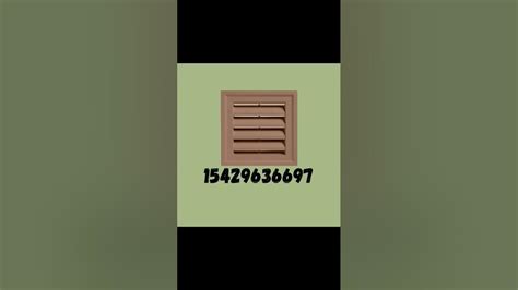 Vent Decal Codes Decals Roblox Bloxburg Youtube