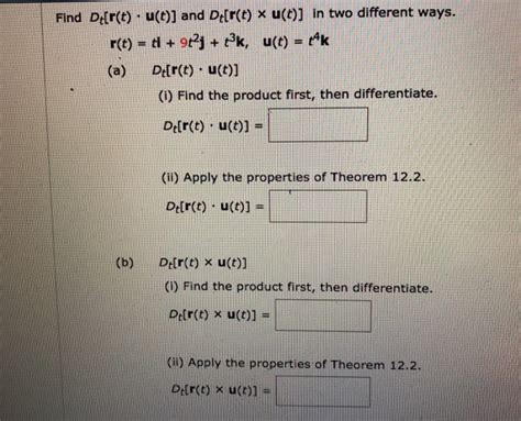 Solved Find DEr T U And Dtr T X U T In Two Different Chegg Com