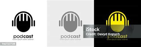 팟캐스트 로고 디자인 팟캐스트 아이콘 로고 디자인 템플릿입니다 벡터 그림입니다 로고에 대한 스톡 벡터 아트 및 기타 이미지 로고 팟캐스팅 Dj Istock