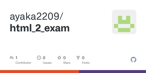 Github Ayaka2209html2exam