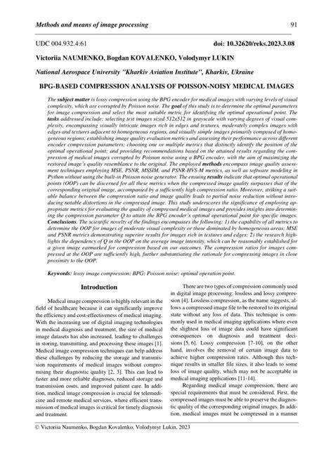pdf bpg based compression analysis of poisson noisy medical images