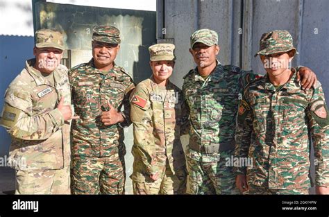 Soldiers With The U S Army Forces Arfor And The Forcas De Defesa De